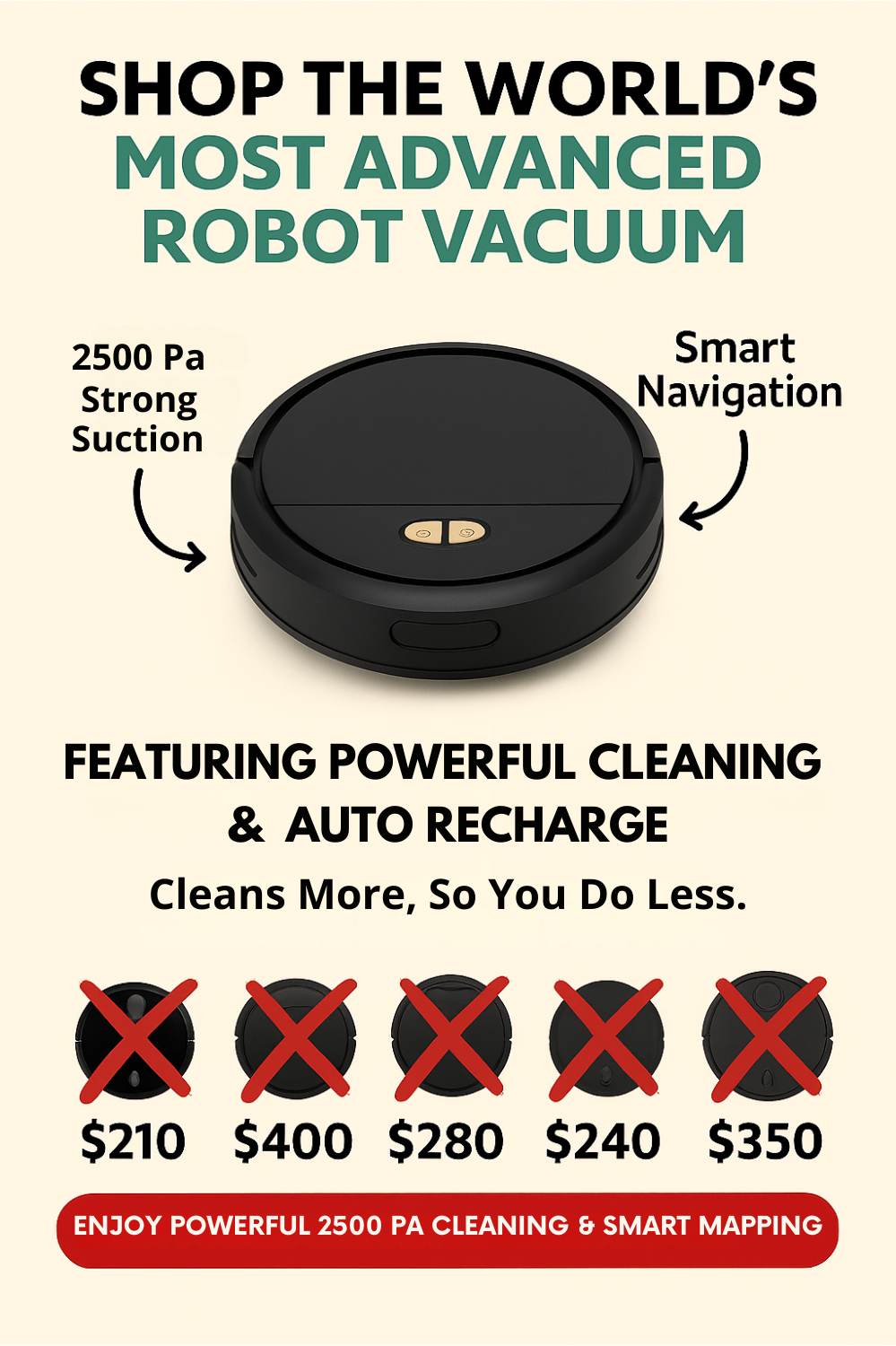 Cleanova Glide M7 – Smart Robot Vacuum – Mimyy